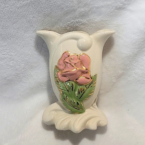 Royal Copley | Other | Vintage Royal Copley Pottery Vase With Rose 6 ...
